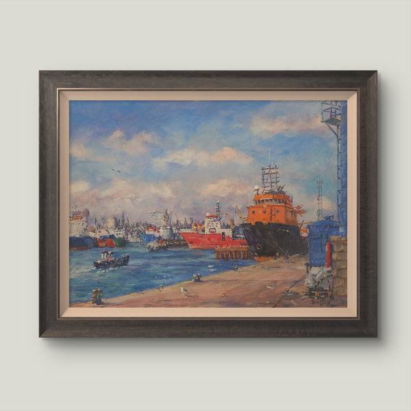 'Aberdeen Harbour' - Original Painting - The Butterworth Gallery